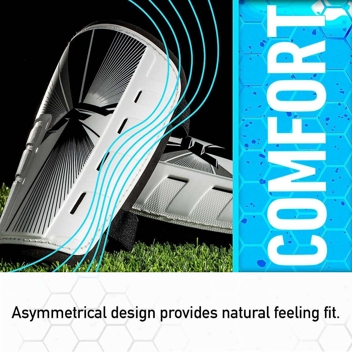 Franklin Sports Soccer Shin Guards for Youth + Adults - Superlight Shin Guards for Men, Women + Kids - (2) Shin Guard Set for Boys + Girls - Medium,White