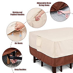 COSFLY Outdoor Furniture Covers Waterproof for Patio Table, Outside Rectangular Table and Chairs Set Cover Heavy Duty - Fits up to 74L x 47W x 27.5H inches