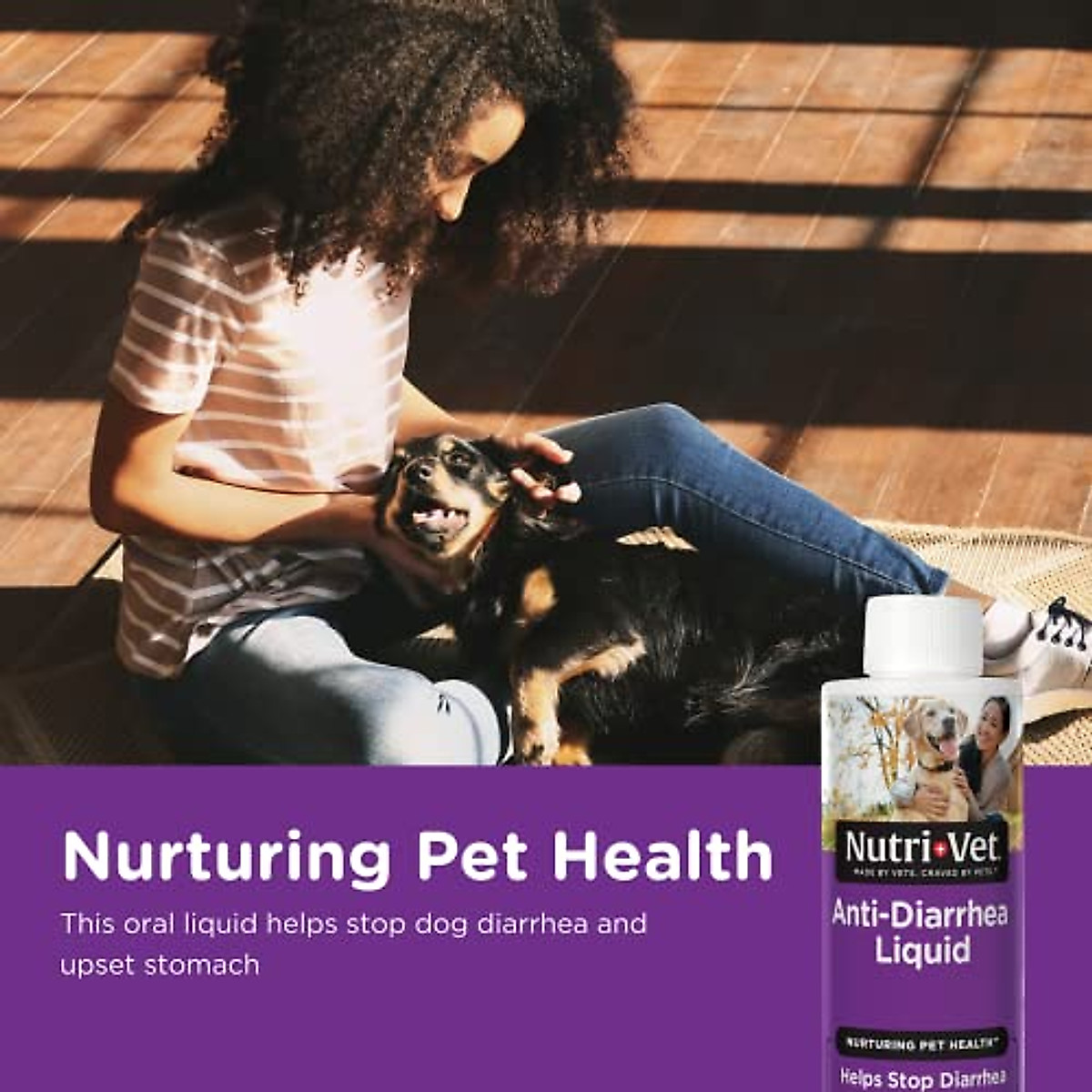 Nutri-Vet Anti-Diarrhea Liquid for Dogs - Helps Sooth Upset Stomach & Stop Diarrhea - Veterinarian Formulated - 4 oz
