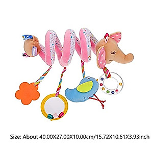 ibasenice Early Decor Toys Animals Plush Mobile Pendant Spiral Sters Cart Theme Car Carriage Baby Funny Crib Multi-Functional Kids Ster Shape Bed Worm Educational Around for Doll Girls