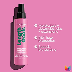 Matrix Length Goals Extensions Perfector Multi-Benefit Heat Protectant & Styling Spray | Leave-In Hair Treatment | For Damaged Hair | Professional Leave In Spray | Packaging May Vary | 6.8 Fl. Oz.