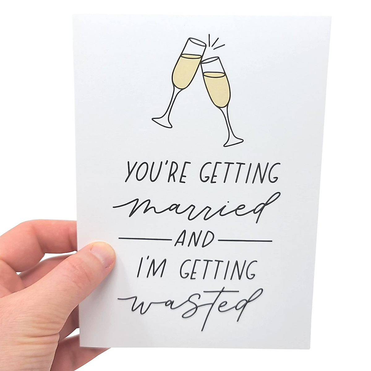 Sleazy Greetings Funny Wedding Card Or Engagement Card | Funny Bridal Shower Bachelorette Party Gift Card For Bride Couple | Adult Celebrating Card For Her Him | I'm Getting Wasted Card