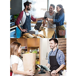 AboveTEK Retail Kiosk iPad Stand, 360° Rotating Commercial POS Tablet Stand, Fits 6"-13" (Screens) iPad Mini Pro-Business Swivel Tablet Holder, for Store Office Reception Kitchen Desktop (Black)