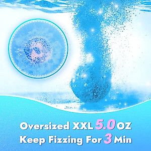 Bath Bombs for Kids with Surprise Inside, 2023 Gift for Girls, 6 Gentle and Kids Safe Handmade Bath Bombs, XXL 5.0 OZ