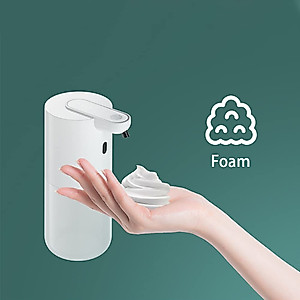 Soap Dispenser, Automatic Hand Soap Dispenser Sprayer Touchless Foam Liquid Soap Dispenser Rechargeable Bathroom Countertop Soap Pump for Bathroom Kitchen 13.5oz Liquid Hand Soap Jar Container