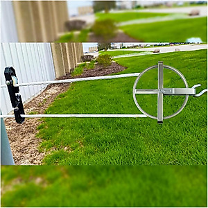 AACGIN Clothesline Pulley 8 Inch Metal Clothes Line Pulley Weather Resistant Nylon Rope Pulley for Outdoor Clotheslines Fits Rope Up to 3/5-in - Silver