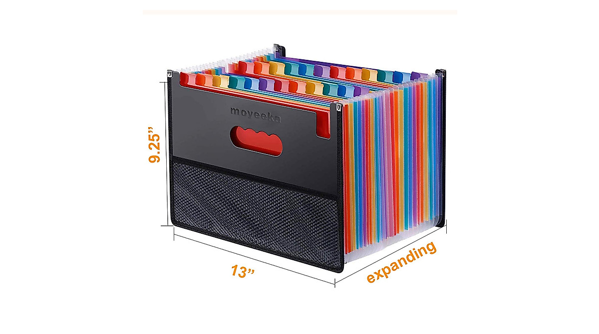 24 Pocket Expanding File Folder - Letter/A4 Size Organizer