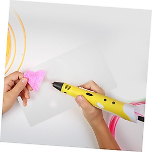 CHILDWEET 10pcs Board 3 Mat 3 Stencils 3D Doodler Pen Mat Transparent Drawing Board 3D Pen Mat 3D Printer Pen Mat Three-Dimensional Child PVC White Graffiti Pen