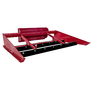 Titan Attachments 84in Skid Steer Grader, Universal Quick Tach, Triple Cutting Edge Box Grader, Push and Pull Road Grader