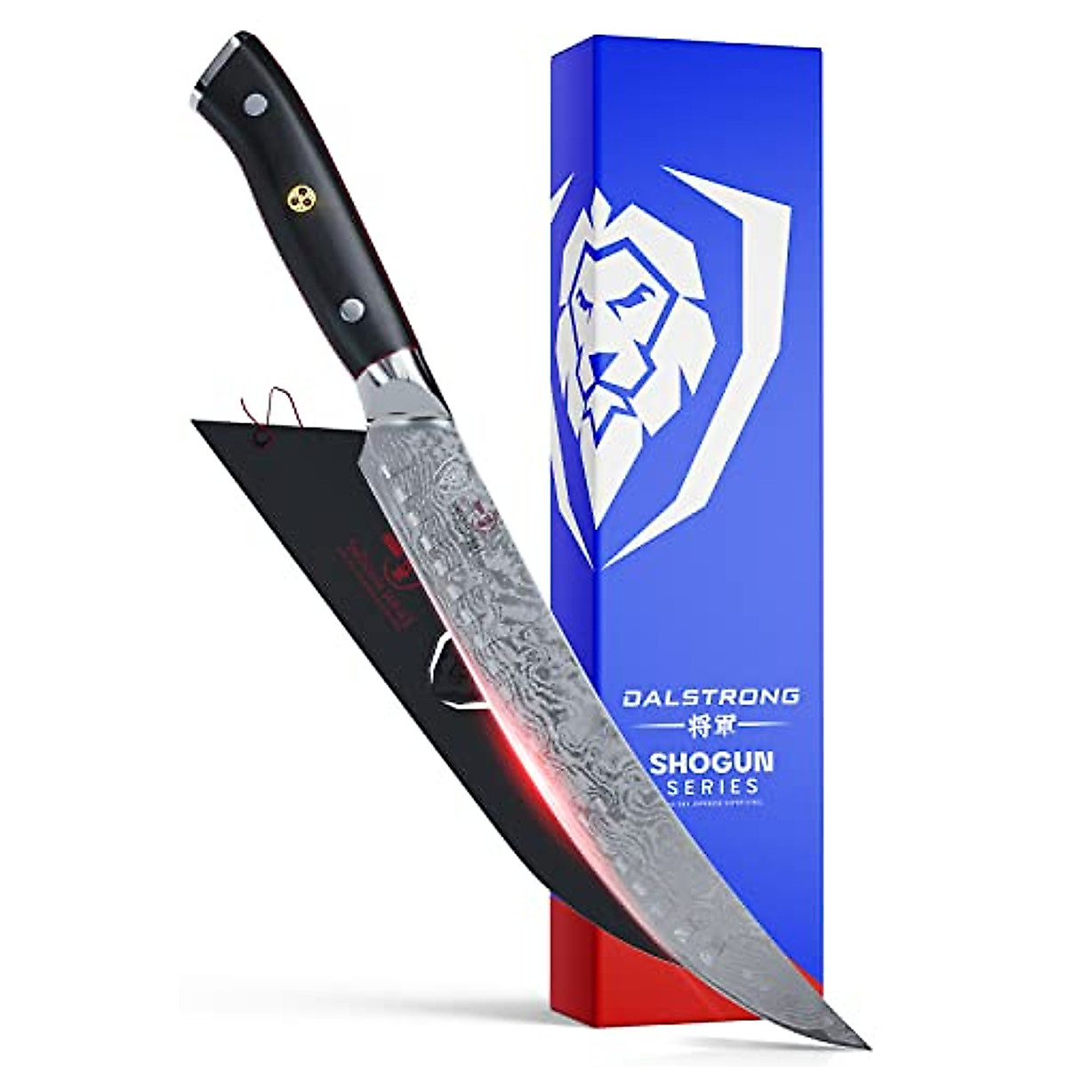 DALSTRONG Butcher Knife - 8 inch - Shogun Series ELITE - Japanese AUS-10V Super Steel - G10 Handle - Vacuum Treated - Meat, Kitchen Slicer - Razor Sharp Breaking Knife - BBQ Knife - Sheath Included