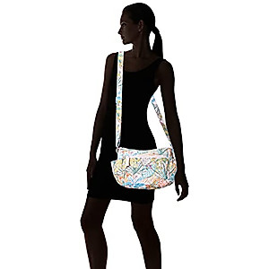 Vera Bradley Women's Cotton on the Go Crossbody Purse, Rain Forest Canopy - Recycled Cotton, One Size