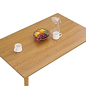 Panana Modern Dining Table 47 Inch Kitchen Table with Solid Wood Leg Oak Finish Dinner Table Dining Room Home Furniture Natural