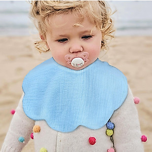 Muslin Baby Bibs Baby Drool Bibs Teething Bibs 100% Cotton for Unisex Boys Girls Super Absorbent& Soft Adjustable Multi-Use Scarf Bibs