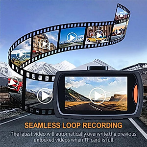 Dash Cam Front with Night Lights, 1080P Dash Camera for Cars, G-Sensor,Dashcam 170 Wide Angle 2.7" LCD Display, Dashcams for Cars, RecordingSuper Night Vision, Parking Monitor, WDR