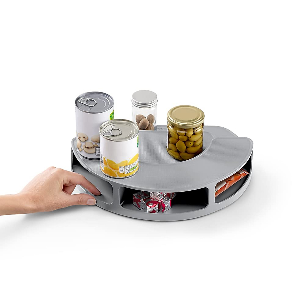 Joseph Joseph CupboardStore Rotating Organizer, Small, Grey