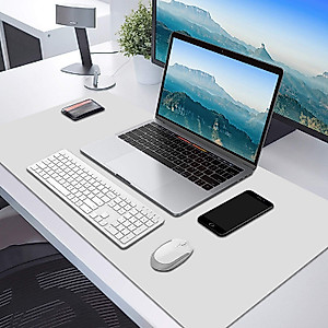 LONGFITE Extra Large Table Desk Mat Thick Silicone Place Mats Non Skid and Heatproof for Pastry Dough Rolling, Kids Craft Counter Top Protector (31.5 x15.7 inch)