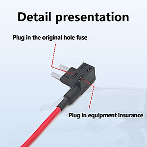 Jawmoy Pack-5 Car Fuse Adapter, 12V Add-a-Circuit, Copper Mini Automotive Fuse Connector for Most Cars, Trucks, Boats (Black)