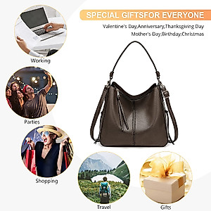 Realer Hobo Handbags for Women Large Hobo Bags Purses PU Leather Purses and Handbags Womens Purses Ladies Crossbody Bag