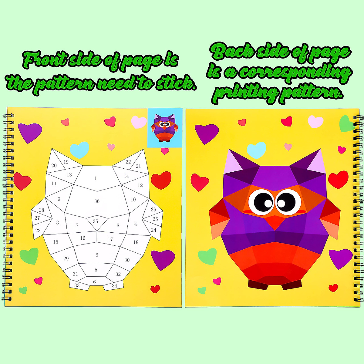 4PCS Crafts for Kids Ages 4-8 Sticker Books - Includes Dinosaur Llama Turtle and More Animal Designs Gift Party Create 40 Pictures