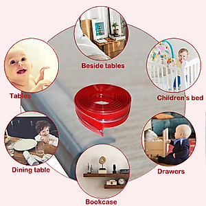 Baby proofing Edge Protector Strip,Clear Soft Silicone Corner Protectors with Upgraded Pre-Taped Strong Adhesive,6.6 FT Edge Guard for Furniture Against Sharp Corner for Cabinets,Tables,Drawers.