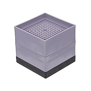 Homoyoyo Bed Foot Booster Tables Heavy Duty Lifter Trundle Couch Square Rubber Furniture Cup Chair Sofa Foam Couch Chair Floor Protector Bed Lifts Table Leg Pad Furniture Riser Plastic Grey