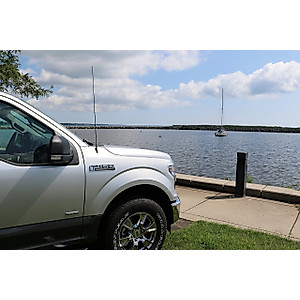 AntennaMastsRus - 31 Inch Black Antenna fits Ford F-150, F-250, F-350, F-450, F-550, F-600, F-650 | Dodge Ram 1500, 2500, 3500 - Stainless Steel Threading