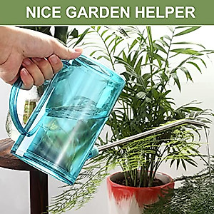 SUTINE Watering Can for Indoor Plants, 1.5L Long Spout Plant Watering Can, Modern Small Watering Can with 3 Pcs Gardening Tools for House Plants Garden Potted Flowers, Blue