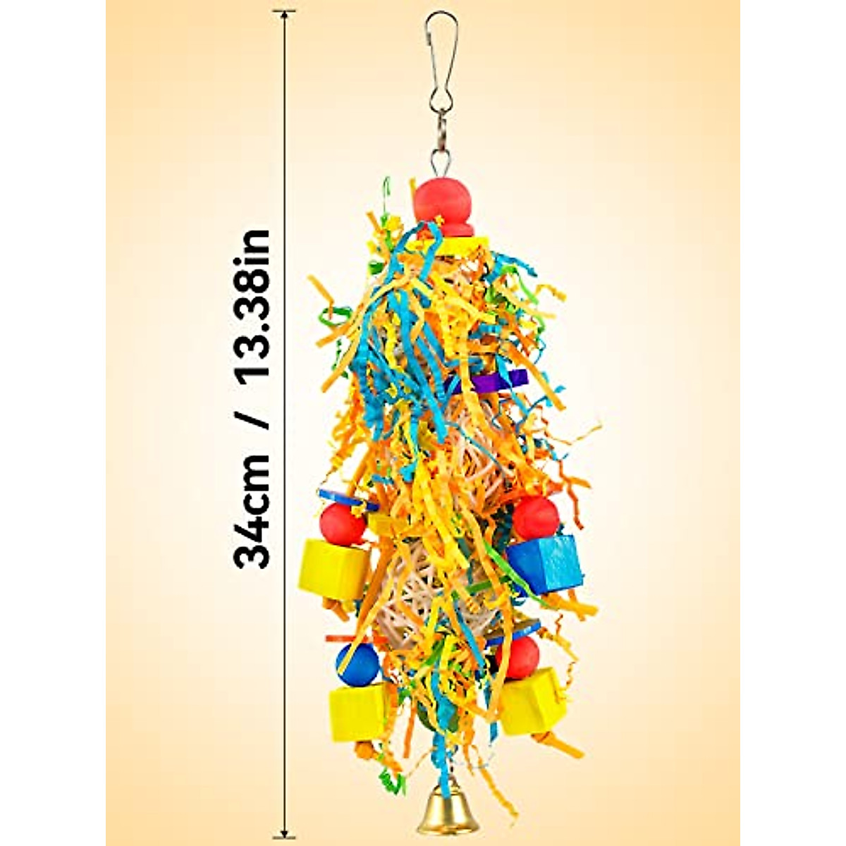 MEWTOGO Small Bird Shredder Toy - Parrot Foraging Shredding Toy for Finches,Cockatiels,Budgies,Parakeets,and Sun Conures