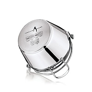 Penguin Home 3820 Professional Jam Maslin Pan-Capacity of 4.5 litres Induction Safe-Suitable for All Hobs-Diameter-24 cm, Stainless Steel, Aluminium, 4.5 liters