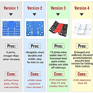 BoxLegend Version 4 Shirt Folding Board t Shirts Clothes Folder Durable Plastic Laundry folders Folding Boards Helper Tool for Adults and Children, White