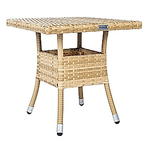 Safavieh Outdoor Collection Edna Natural/White Cushion 3-Piece Lounge Set PAT7719D