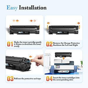 LxTek Compatible Toner Cartridge Replacement for Canon 128 CRG128 to use with ImageCLASS D530 D550 MF4570dw MF4570dn MF4770n FaxPhone L190 L100 Printer Tray (Black, 2 Pack)