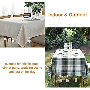 Morobor Tablecloth Weights Hangers, 8pcs Two Style Table Cover Weights with Stainless Steel Clip for Outdoor Family Dinner Garden Party Wedding Camping Picnic( White)