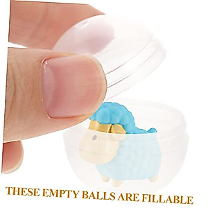 Garneck 300 pcs Eggs Fill-able Gumballs Xcm Ballsmulti-Function Refills Acrylic New Transparent Raffle Claw Ornaments Jewelry Ing DIY Small Sphere Vending Decoration