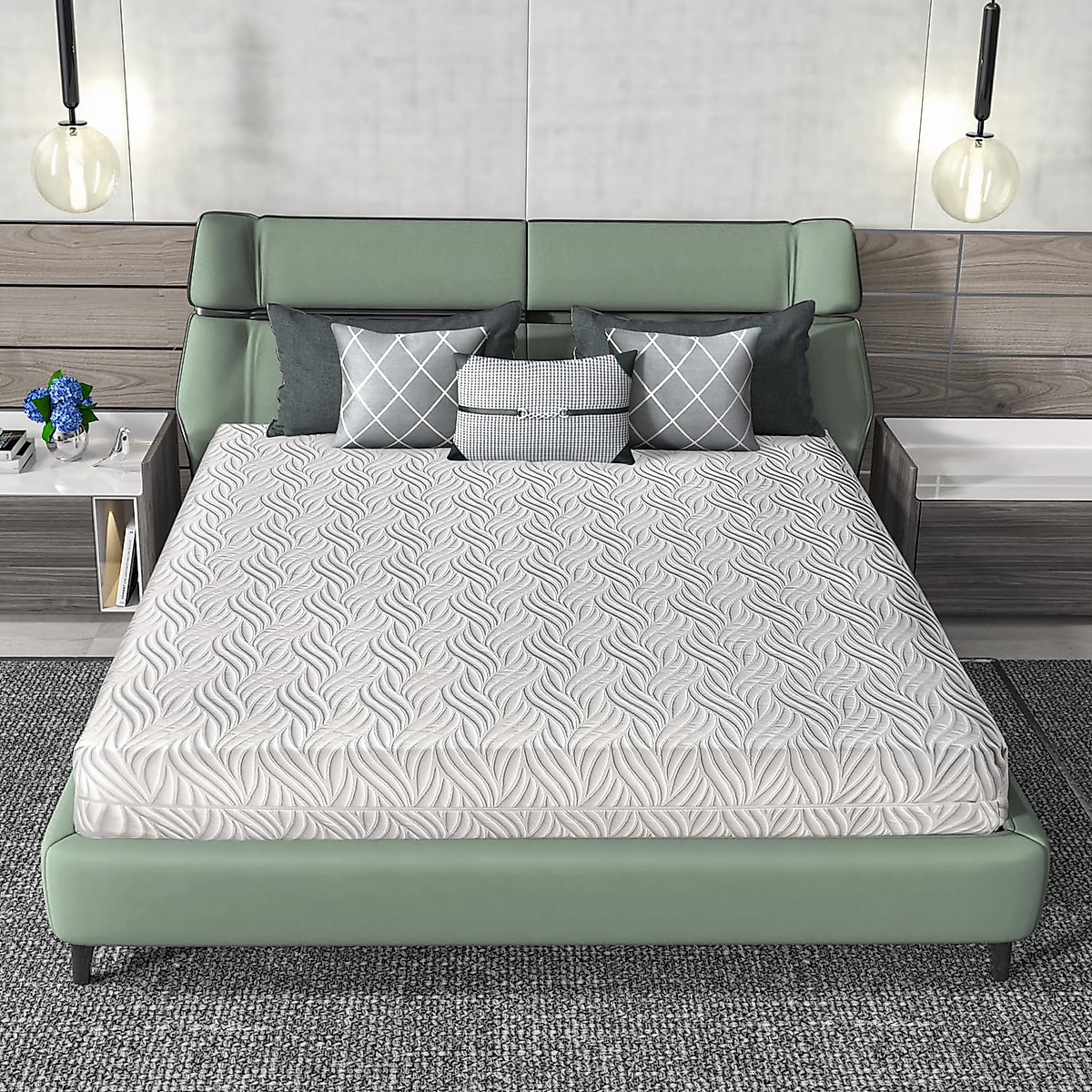 Twin/Full/Queen/King Size Mattress, 10 Inch Hybrid Mattress In a Box, Cooling-Gel Memory Foam Mattress with Motion Isolating, Breathable Mattress for Cooler Sleep Supportive & Pressure Relief, Full