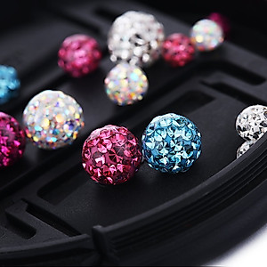 COTTVOTT 4mm(16G) 6mm(14G) 8mm(14G) Body Piercing Jewelry Replacement Screw Balls for Earrings Tongue Belly Rings (8mm White)