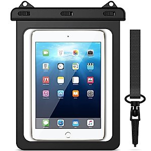 VHOPMORE 10.5 inch Waterproof Tablet Case, Tablet Dry Bag for iPad Pro 10.5, iPad 2020 10.2, New iPad 9.7, iPad Air 3, Air 2, Galaxy Tab A 9.7 / S6 / S7, Kindle Fire HDX/Fire HD 10, up to 10.5 Inch