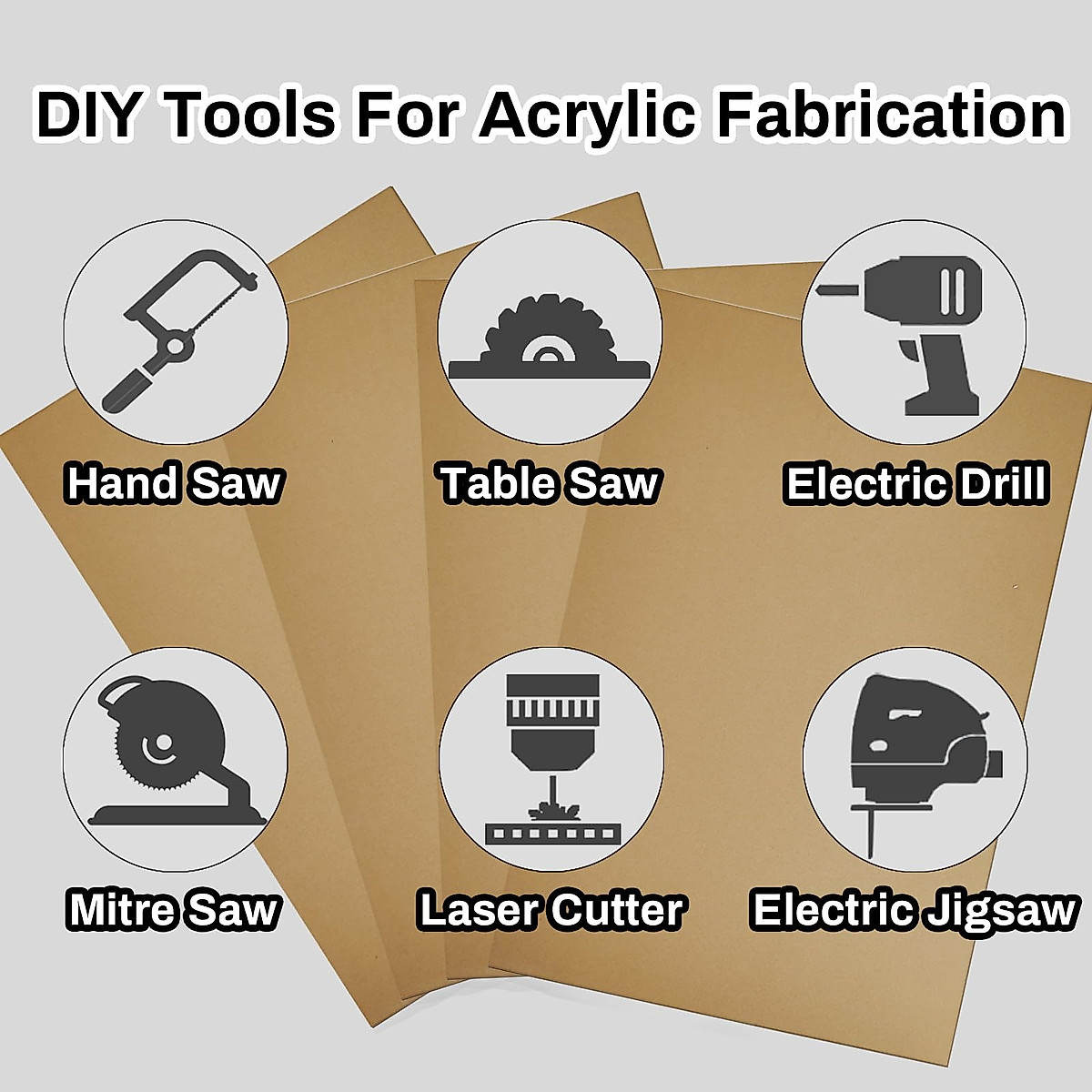 MIARALA 2 Pieces 8" x 12" Plexiglass Sheet High Transparency Acrylic Sheet 1/8”Thick (3mm), for Crafts Plastic Sheeting, Signs, Photo Frames, DIY Display Projects, Easy to Cut and Install