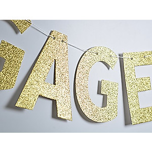 OneParty Engaged AF Gold Glitter Banner -Engagement Party , Bachelorette Party Decorations