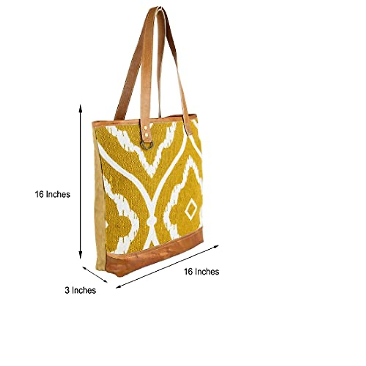 KPL Sel De Mer Upcycled Canvas and leather Hand Bag Cowhide Tote Bag shopping bag carry on leather bag