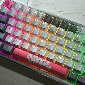 YUNZII AK84 84-Key Hot-Swappable Gaming Mechanical Keyboard with Double Shot PBT Keycaps, RGB, Aluminum Frame for Mac Windows (Gateron Black Switch, Silver)