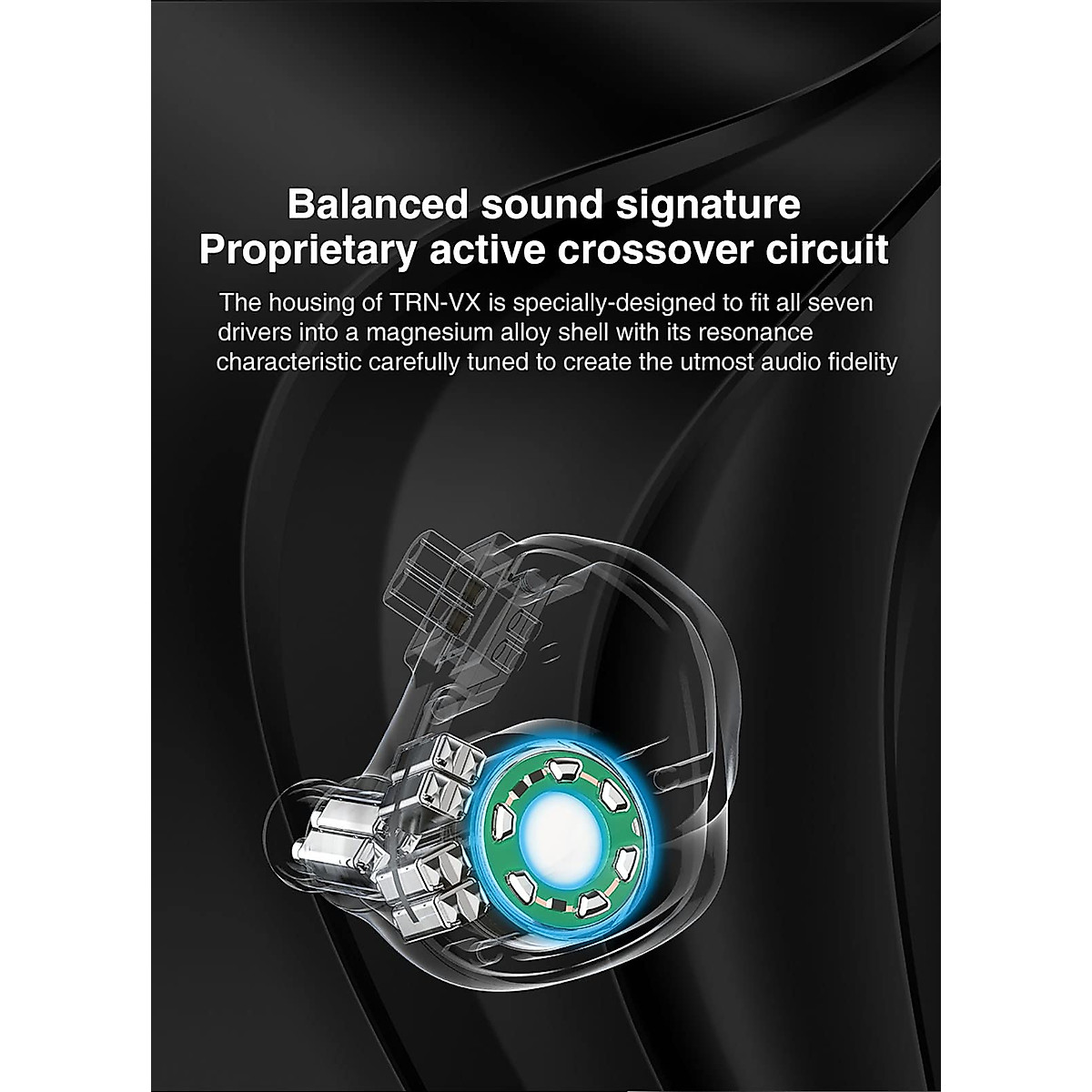 FEDAI TRN VX in Ear Earphone, 1DD+6BA Hybrid Driver 10mm Dual-Magnet DD HiFi in-Ear Earphones,Hybrid Driver HiFi in Ear Monitor with Magnesium Alloy Housing 0.75mm 2 Pin Cable (Without Mic, Green). …