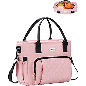 ESMNONA Insulated Lunch Bag - Leakproof Nylon Cooler Tote with Adjustable Shoulder Strap