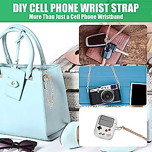 Universal Cell Phone Lanyard Holder, 120cm Crossbody Necklace Lanyard & 30cm Rose Gold Phone Lanyard+ Emerald Green Phone Holder Wrist Strap Compatible with iPhone 14 13 12 and Most Smartphones