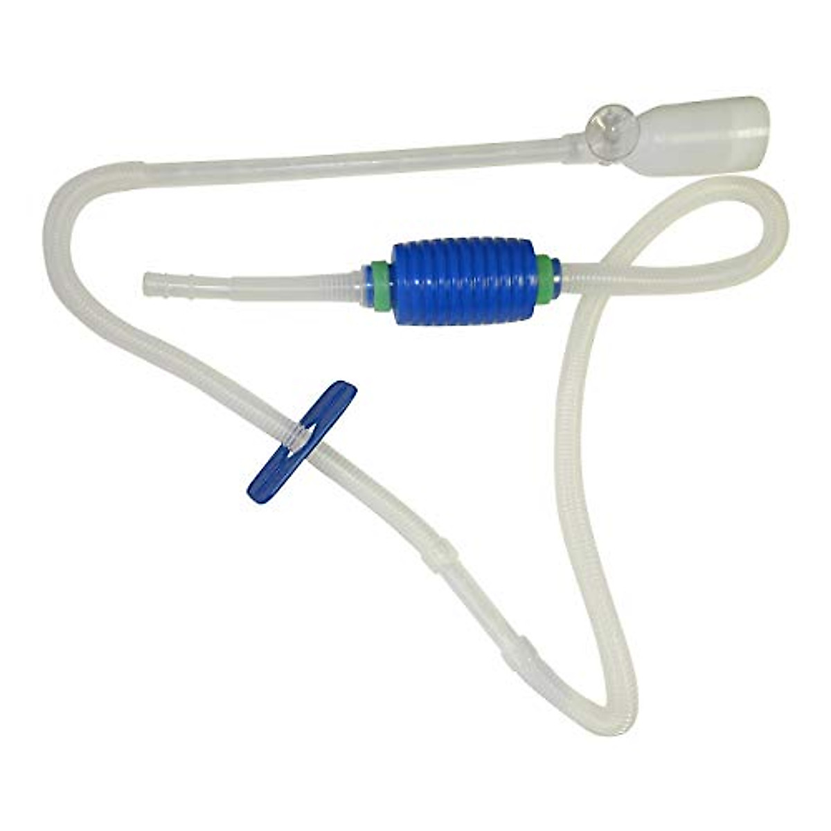 Dependable Industries Aquarium Cleaner Siphon Pump Fish Tank Gravel Sand Cleaner with Long Nozzle with Water Flow Controller