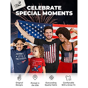 Tstars American Flag Hat 4th of July Trucker Mesh Cap Patriotic Hats for Men Women One Size Blue/White/Red