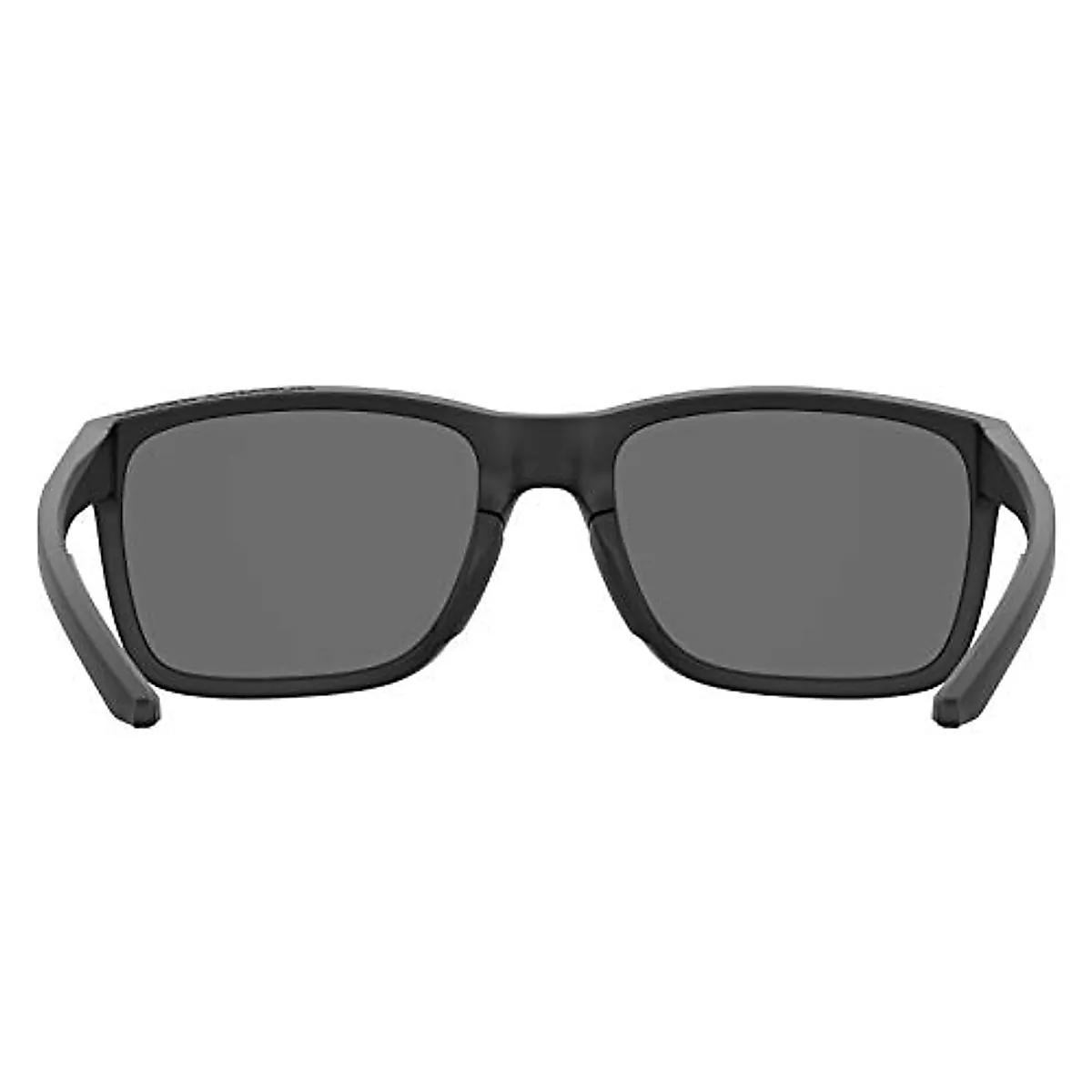 UA Hustle Rectangular Sunglasses, Matte Black Frame w/ Polarized Gray Lenses