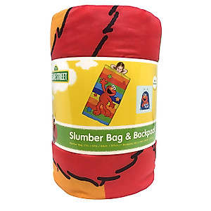 Jay Franco Sesame Street Lets Play Slumber Sack - Cozy & Warm Kids Lightweight Slumber Bag/Sleeping Bag - Featuring Elmo (Official Sesame Street Product)