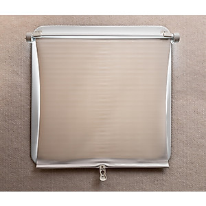 Camco 42913 Retractable Lights Out Vent Shade (Cream),14 Inch x 19 Inch