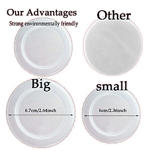 Oui Yogurt Jar Lids - 15PCS Yogurt Container Lids Clear Plastic Yogurt Jar Lids Replacement Covers for Oui Yogurt Jars for Glass Jars Containers